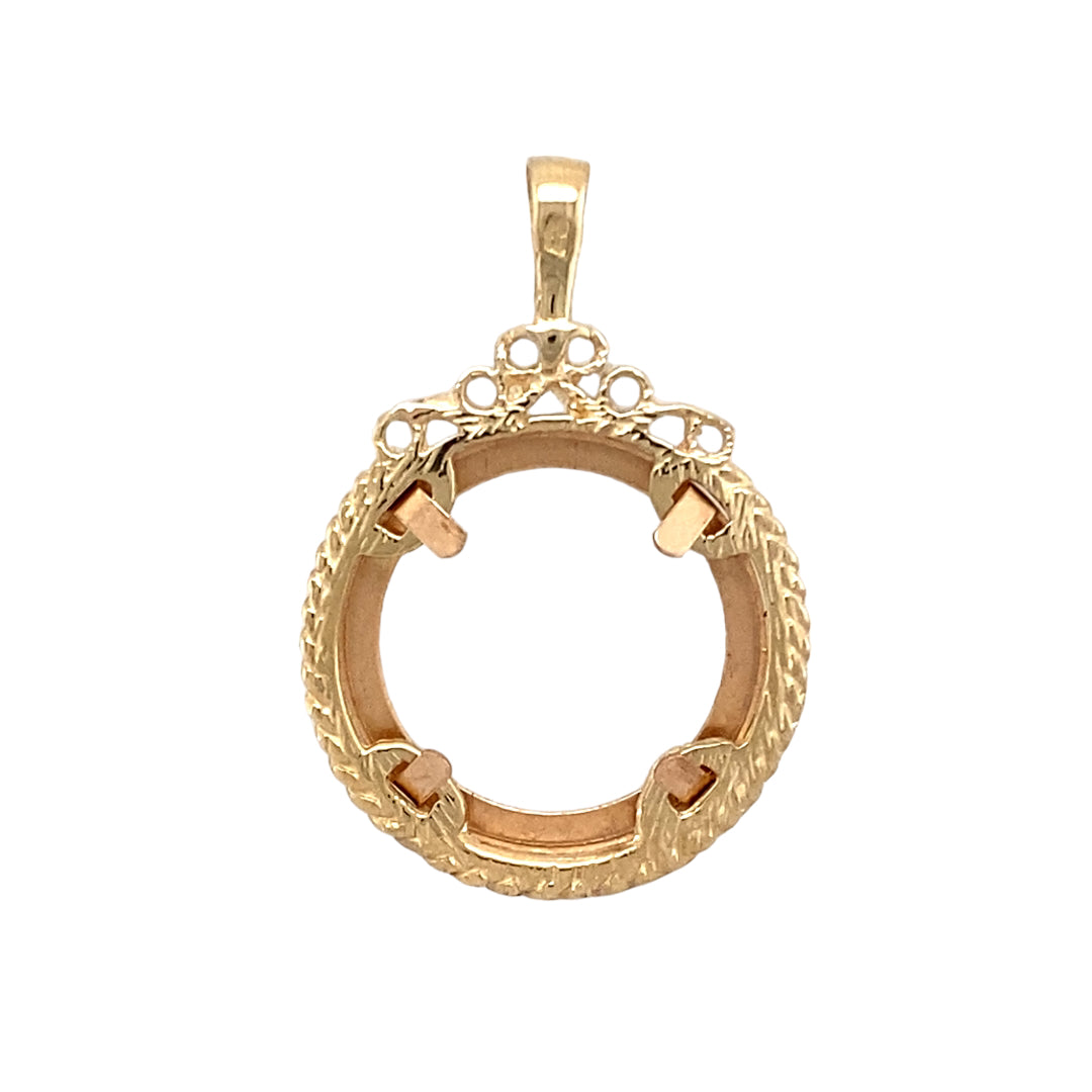 New 9ct Gold Half Sovereign Mount Pendant – Gold Reserves Jewellers