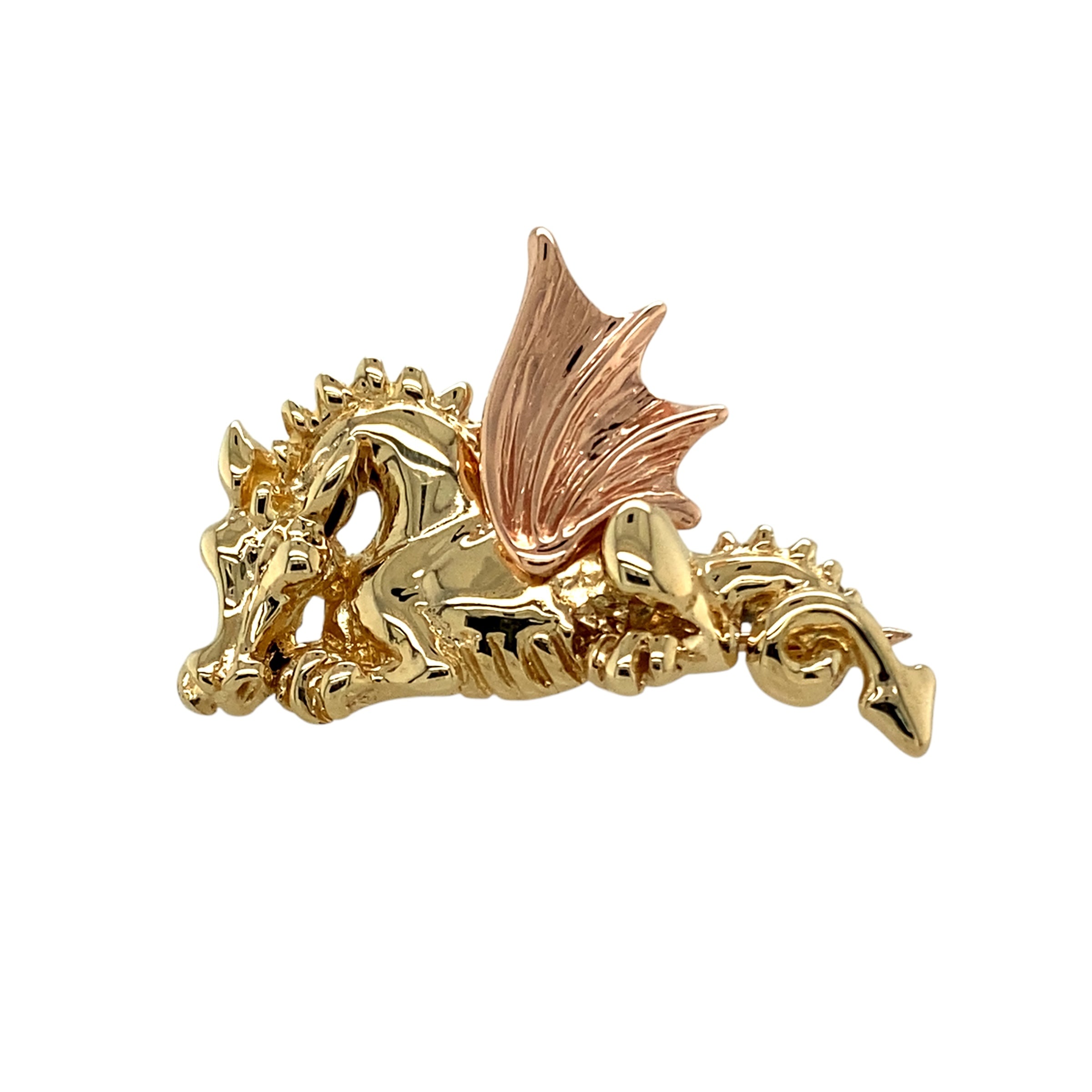 Preowned 9ct Gold Clogau Welsh Dragon Brooch – Gold Reserves Jewellers