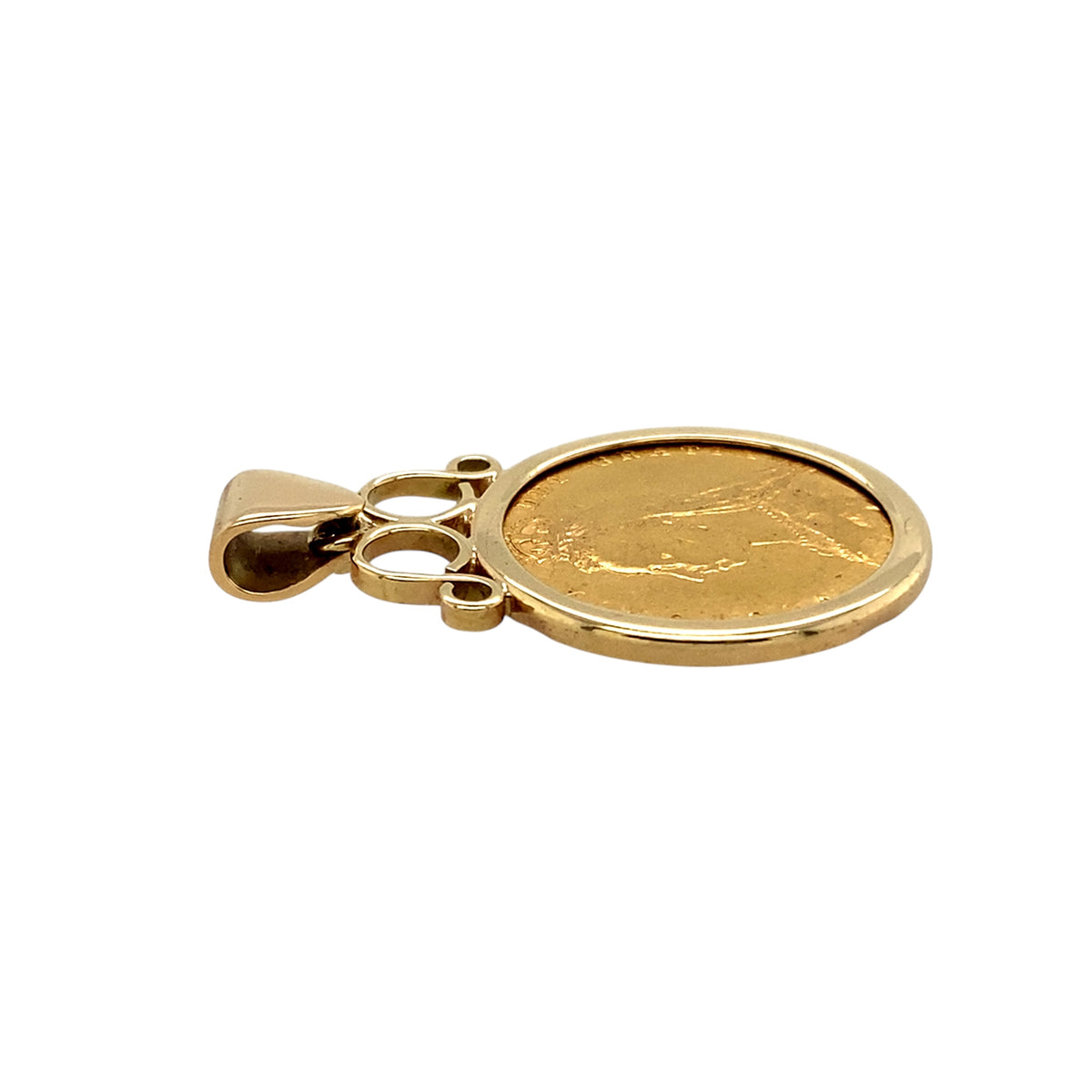 9ct Gold & 22ct Gold Half Sovereign Mount Pendant – Gold Reserves Jewellers