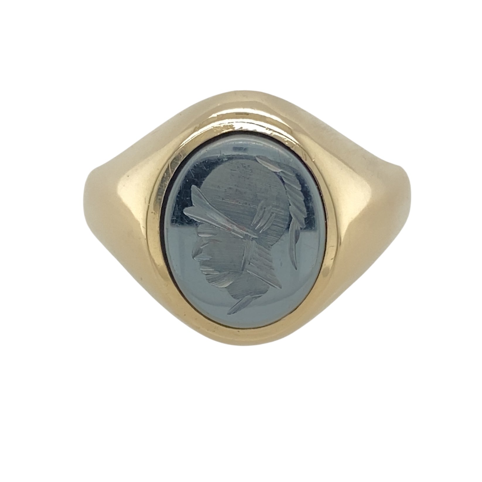 9ct Gold & Hematite Centurion Oval Signet Ring – Gold Reserves Jewellers