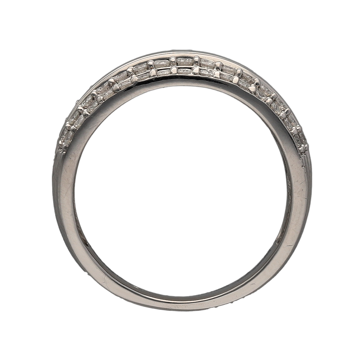 New 9ct White Gold & Diamond Five Row Band Ring – Gold Reserves Jewellers