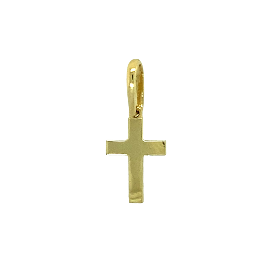 New 9ct Gold Small Plain Cross Pendant – Gold Reserves Jewellers